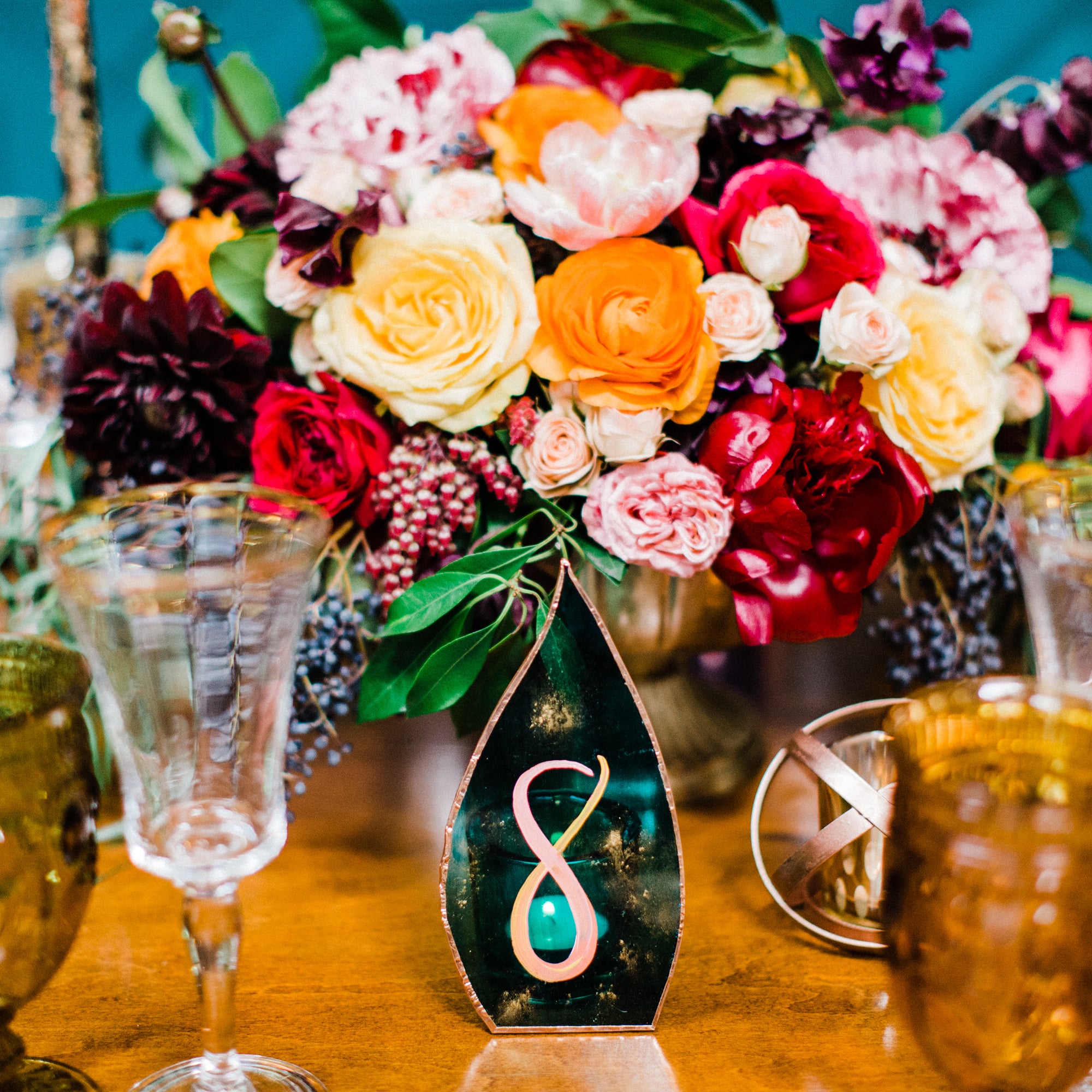 Stained Glass Table Numbers | Pigment & Parchment